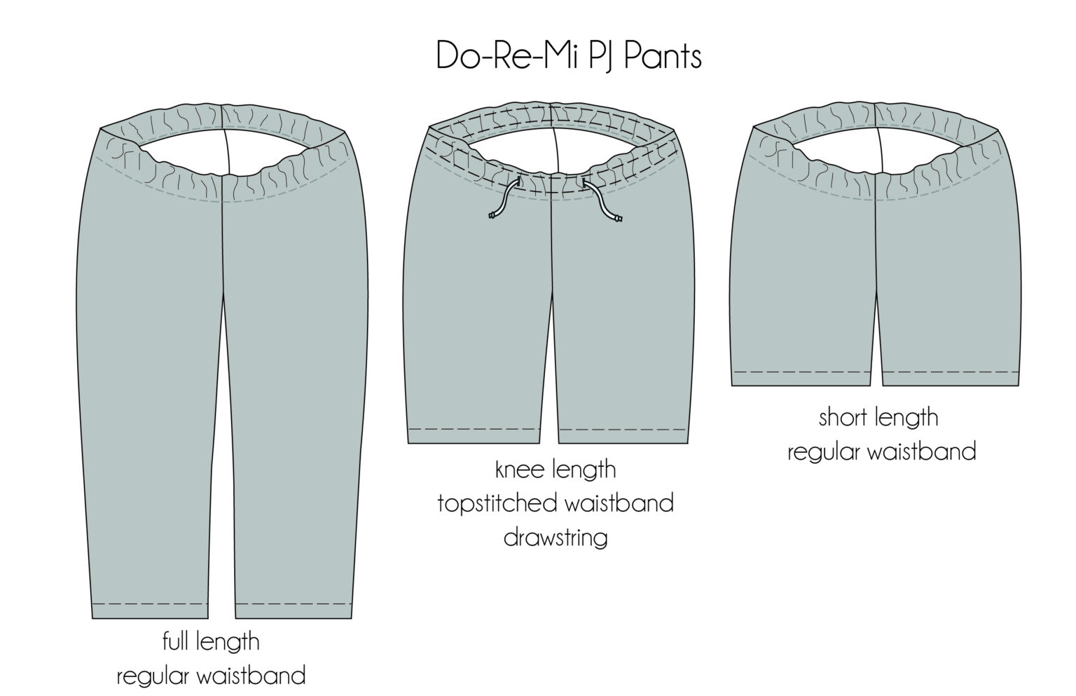 Do-Re-Mi PJ Pants Sewing Pattern - Female/Curve Fit | Waves & Wild
