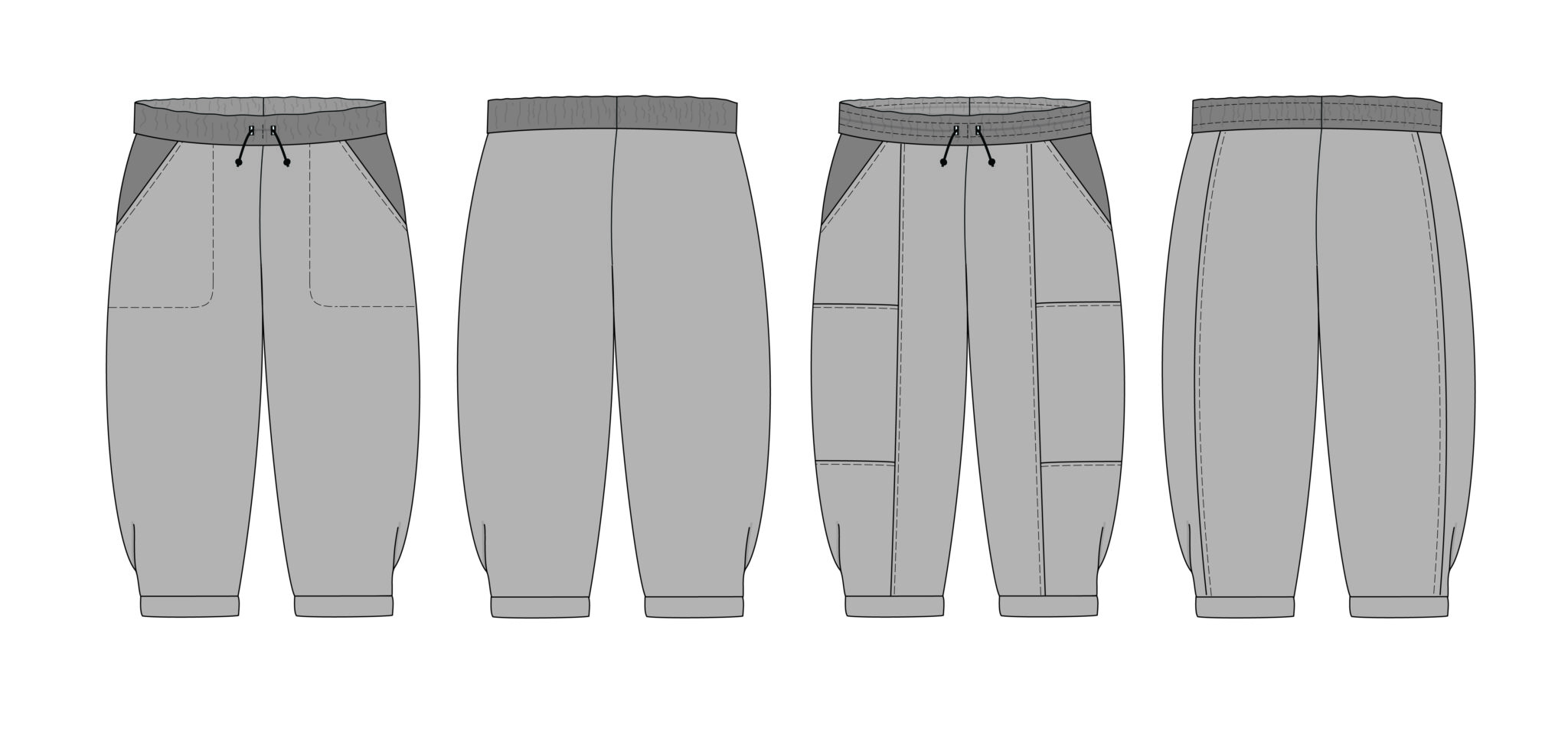 Maddy Oversized Joggers Sewing Pattern - Adult Female/Curve Fit | Waves ...